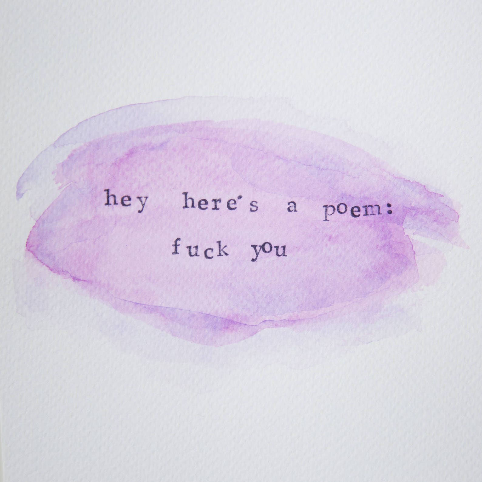 Original Square Watercolor Poem Print - Etsy