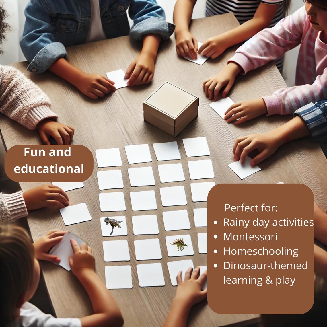 Printable Dinosaur Memory Game: Montessori Learning Activity (PDF ...