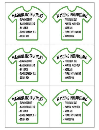 Ready to Print HTV Washing Care Instructions PDF - Etsy