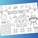 Block Party - Themed Puzzles - Activity Placemat - Birthday Coloring ...