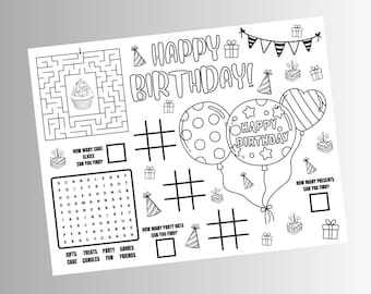 Pool Party - Summer Themed Puzzles - Activity Placemat - Word Search ...