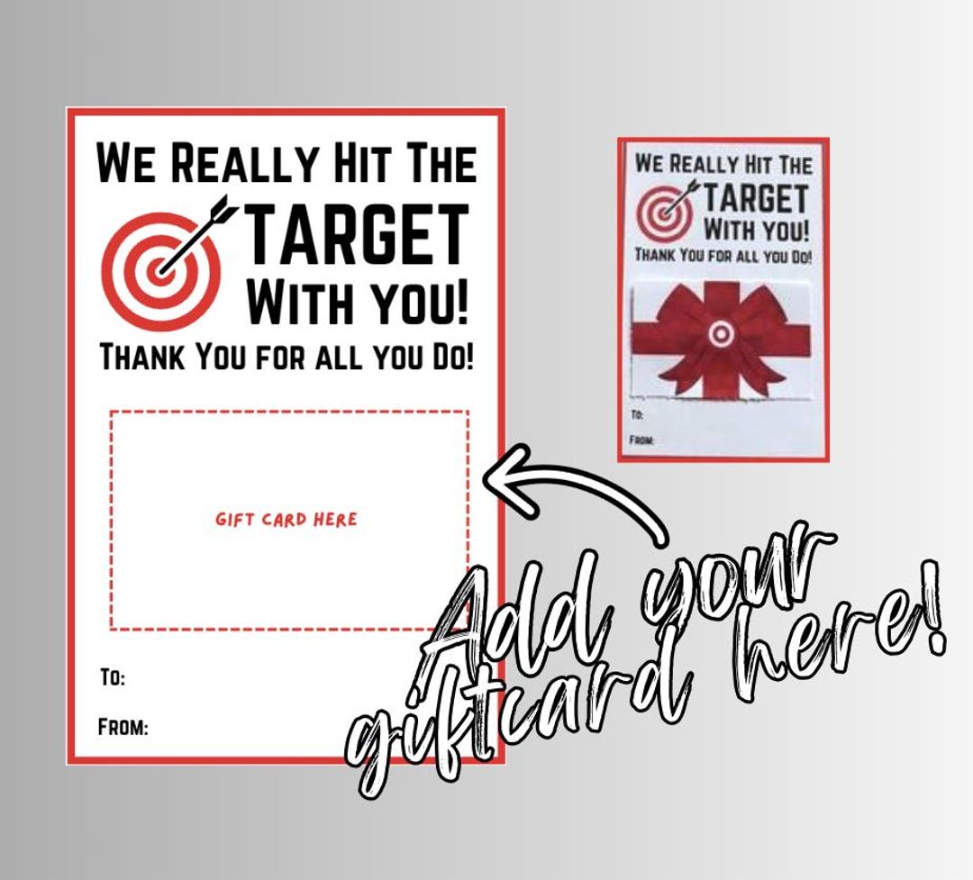 We Hit the Target - Teacher Appreciation - Coworker - Friend - Gift ...