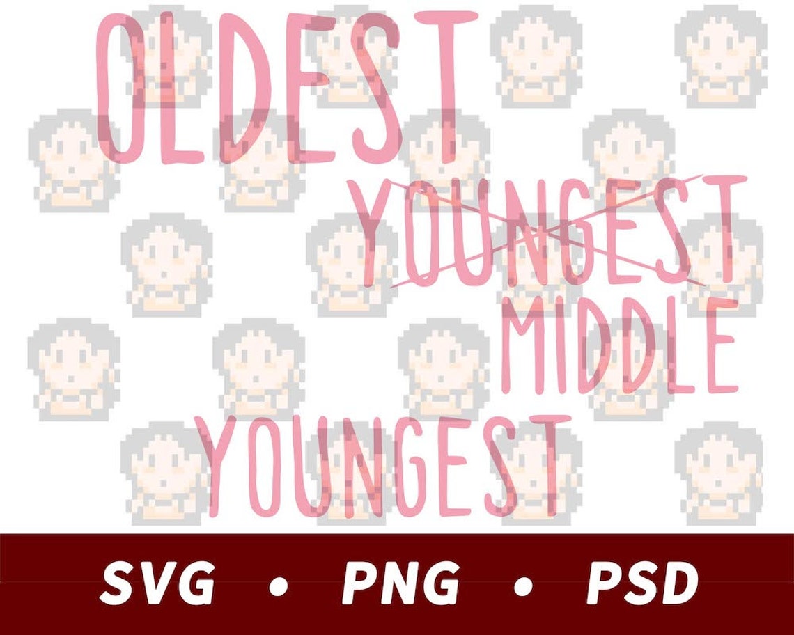 Oldest Middle Youngest Sibling SVG PNG PSD - Etsy