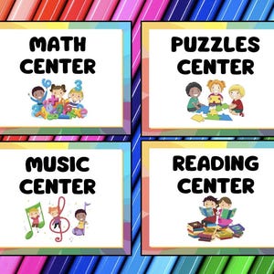 12 Colorful Center Signs for Preschool - Childcare Center - Daycare ...