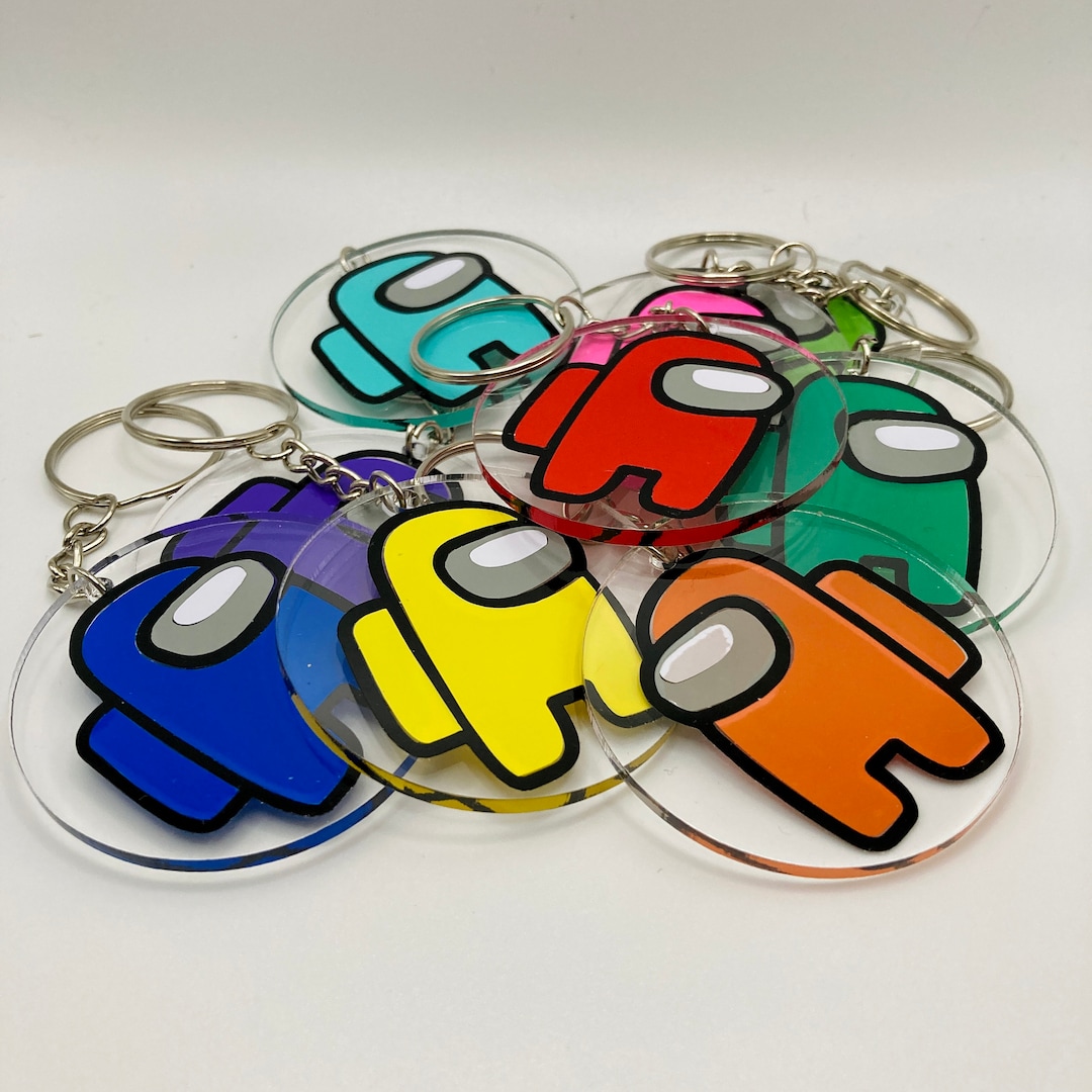 Among Us Crewmate Acrylic Keychains | Colorful Game-inspired Keyring ...