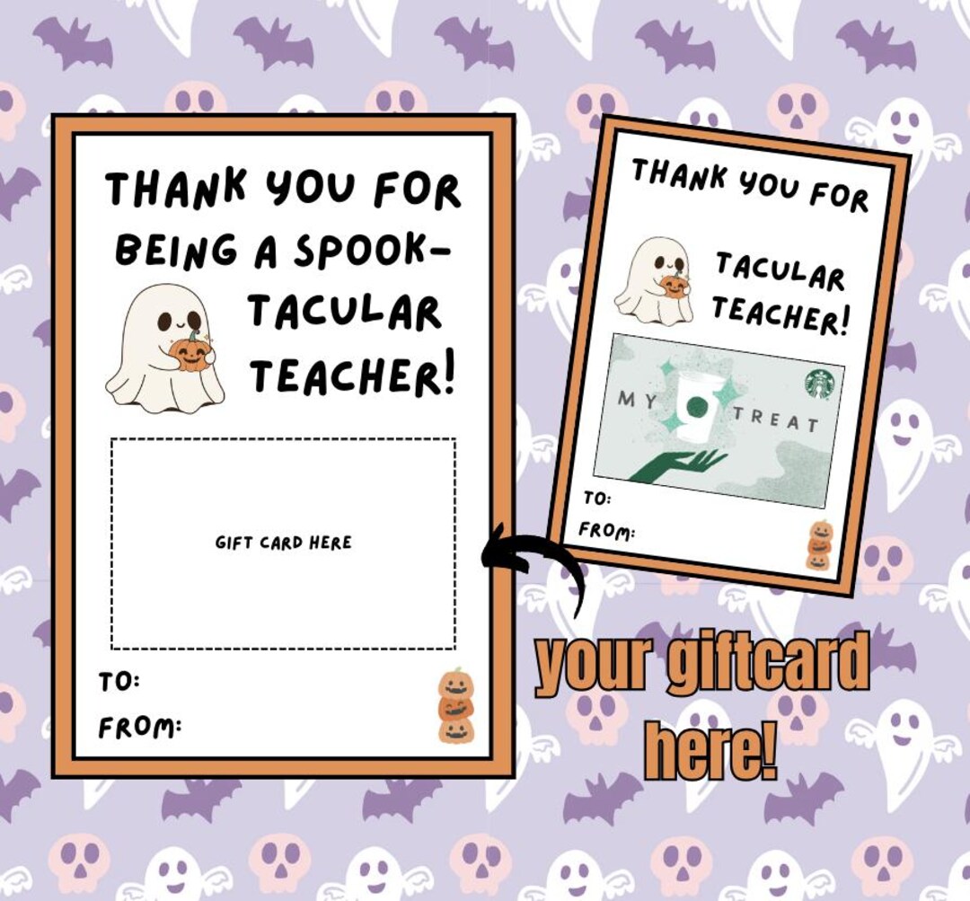 Happy Halloween Gift Card Holder - Teacher Appreciation - Coworker ...