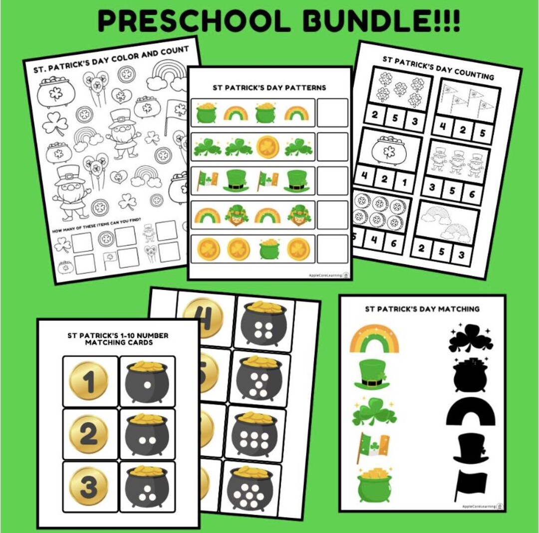 Saint Patrick's Day Bundle - Preschool - Home School Curriculum ...