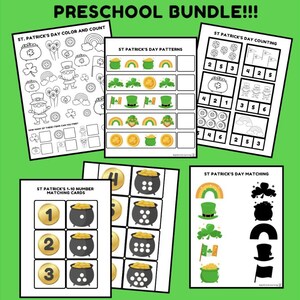 Saint Patrick's Day Bundle - Preschool - Home School Curriculum ...