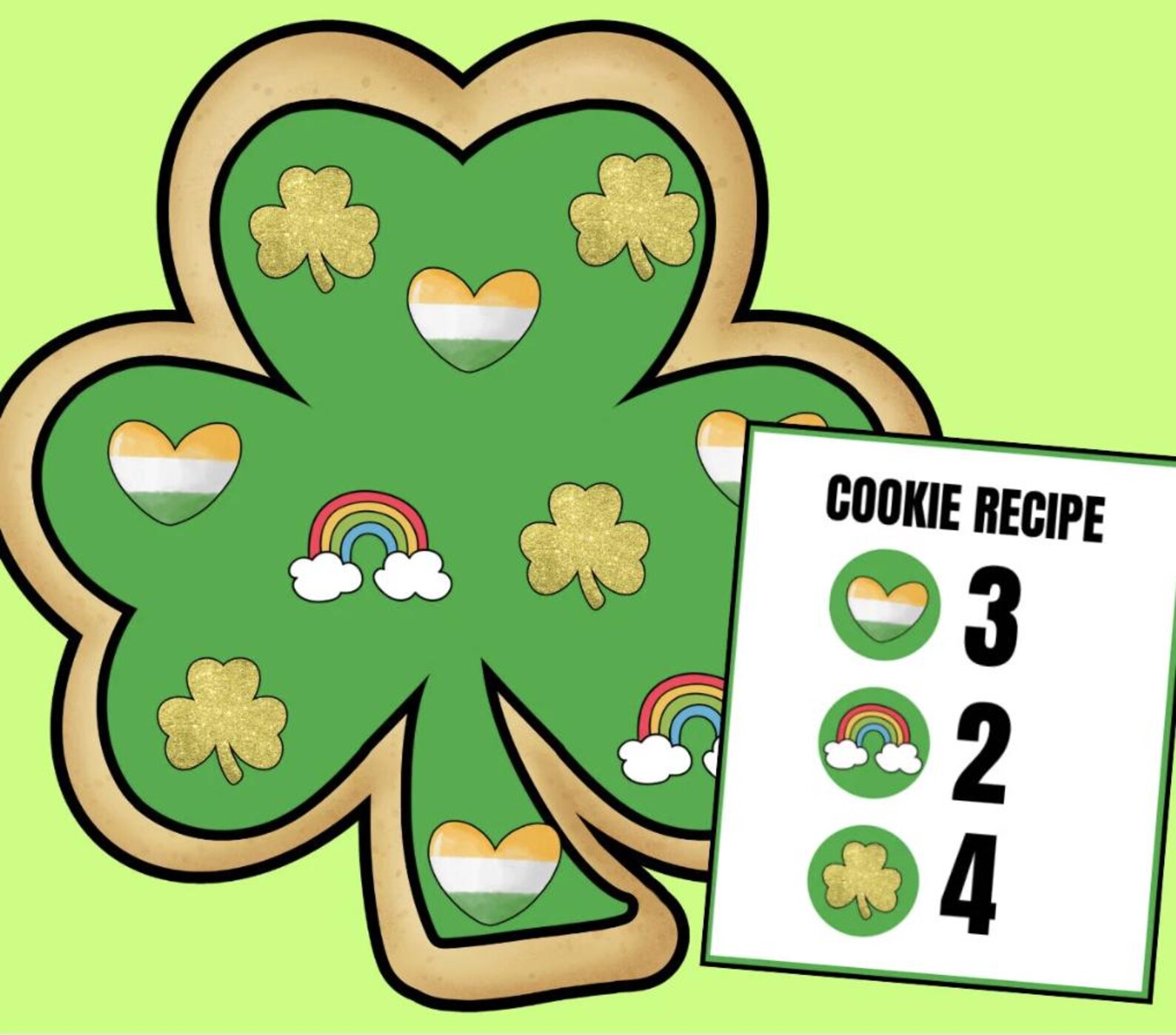 St Patrick’s Day Build-a-cookie Activity – Shamrock Cookie - Decorating ...
