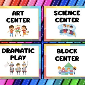 12 Colorful Center Signs for Preschool - Childcare Center - Daycare ...
