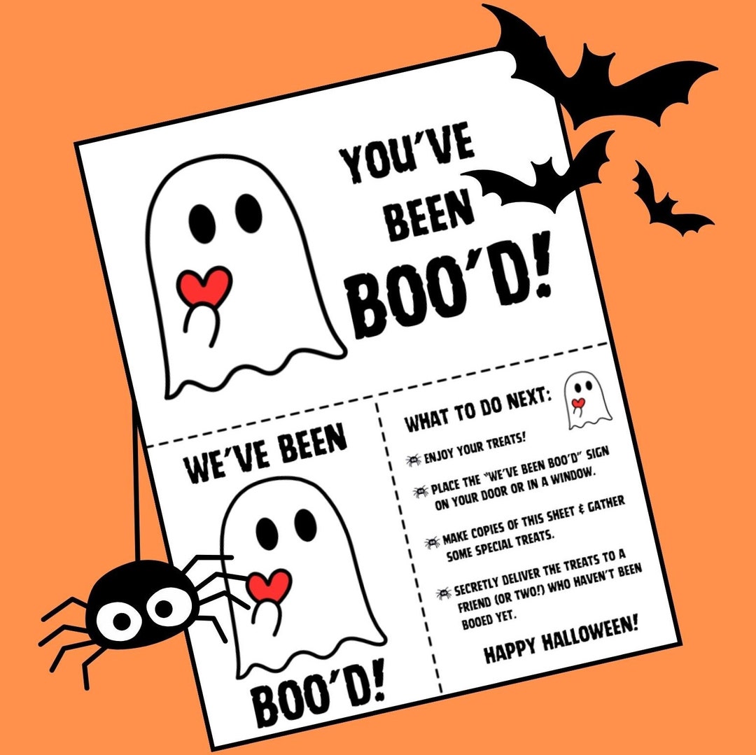 You’ve Been Boo’d Printable | Halloween Boo Game | Neighborhood ...