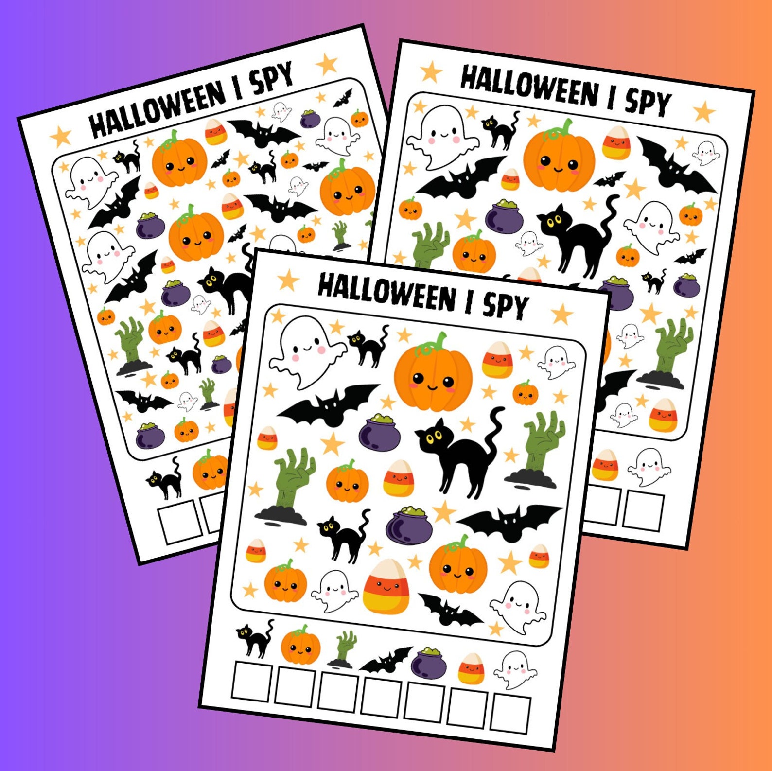 Halloween I Spy Printable PDF - Etsy