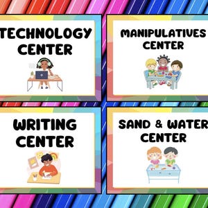 12 Colorful Center Signs for Preschool - Childcare Center - Daycare ...
