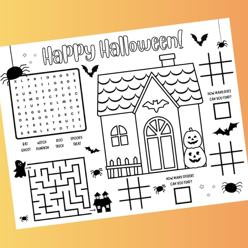 Halloween Placemat - Etsy