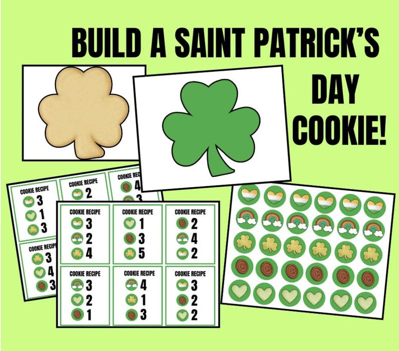 St Patrick’s Day Build-a-cookie Activity – Shamrock Cookie - Decorating ...