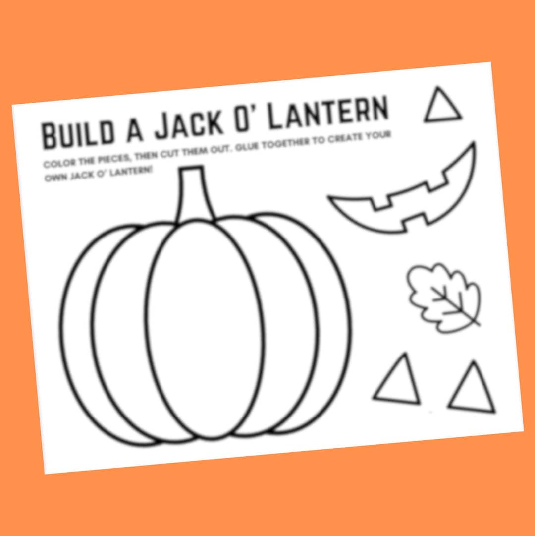 Halloween Activity - Build Your Own Jack O' Lantern Printable PDF - Etsy