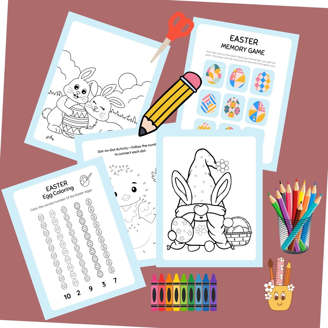 Printable Easter Activity & Coloring Book for Kids L Easter Holiday ...