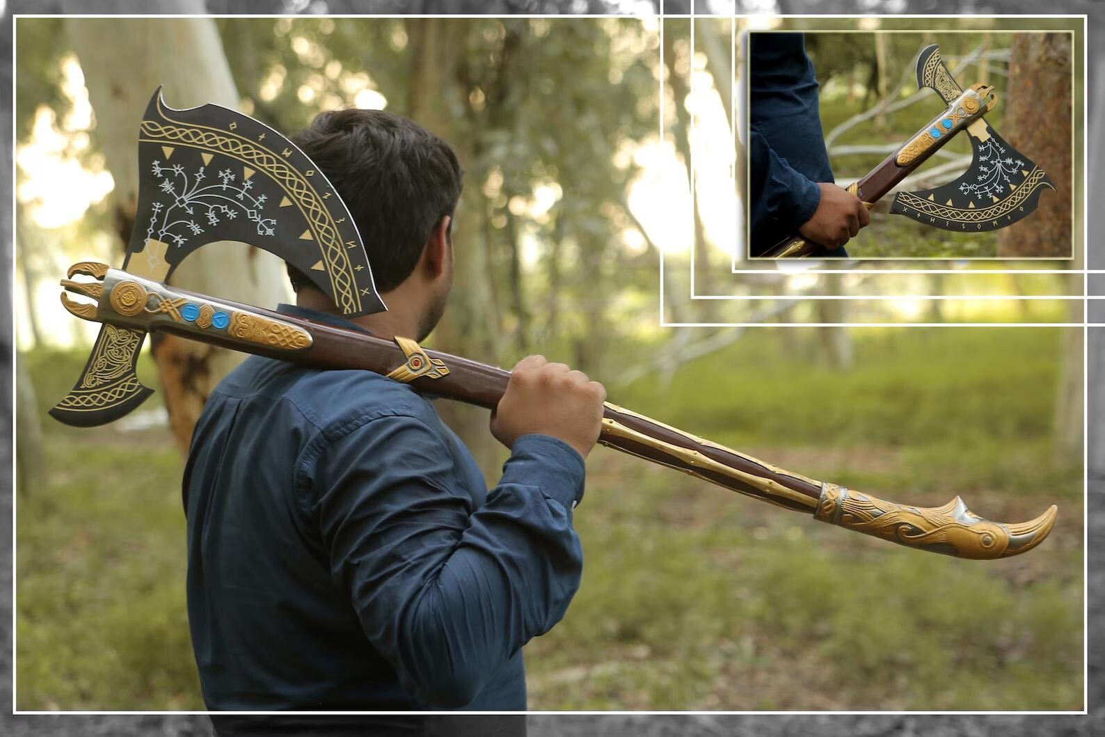 God of War - Kratos Leviathan Axe, Scandinavian Axe, Axe, Viking Axe ...