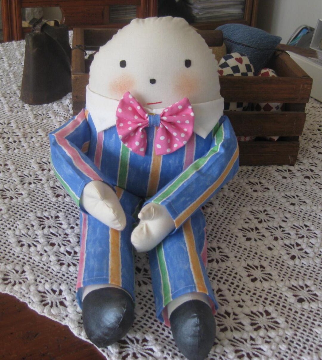 Humpty Dumpty Cloth Doll 20 Inches Tall Handmade - Etsy