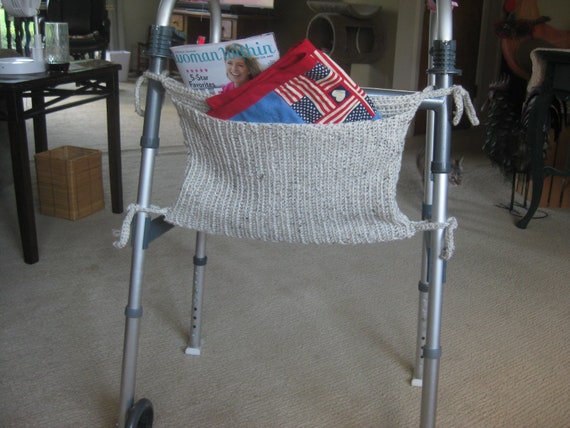 Hand Crochet Walker Caddy With Two Pockets. - Etsy