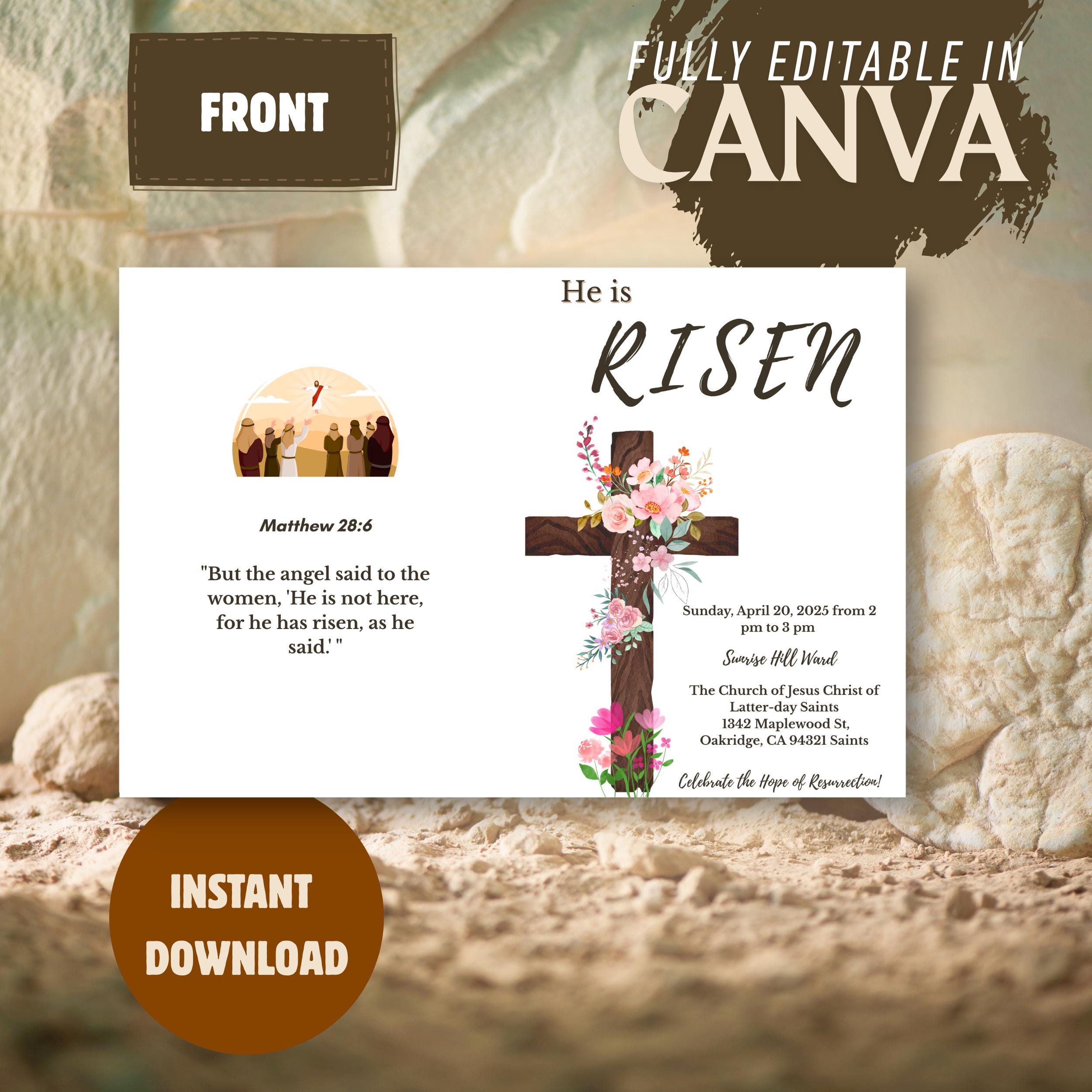 Editable Floral Sunday Church Program Template | A5 Canva Design ...