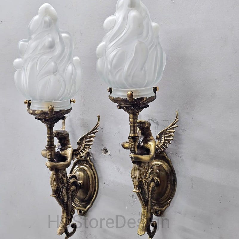 Victorian Glass Sconces - Etsy