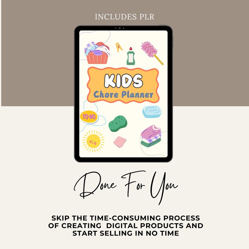 PLR Chore Chart Planner for Kids | 14-page PLR Printable for Resale - Etsy