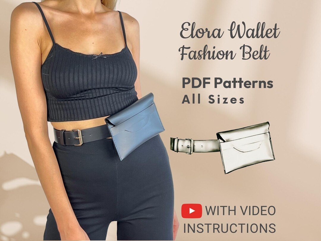 Wallet Belt Patterns PDF | Sewing Pattern | Women Dress Accessories ...