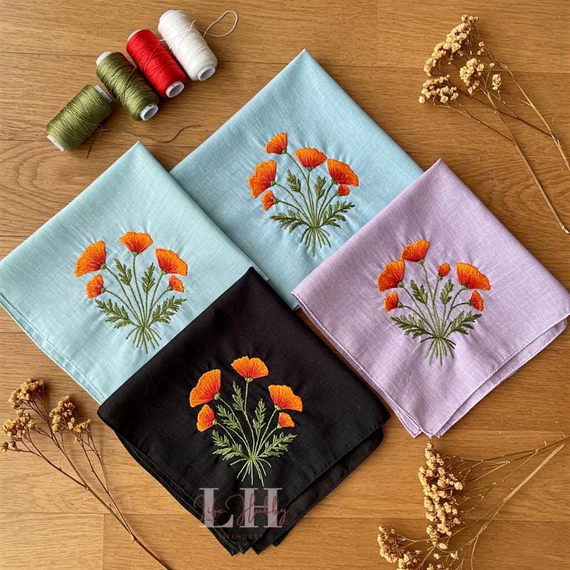 Flower Handkerchief - Etsy