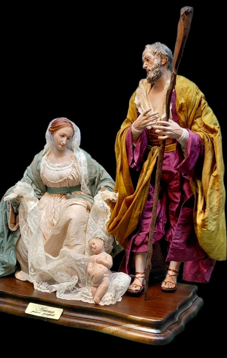 Neapolitan Nativity Set 18th Century Style - 30 Cm Handmade Italian ...