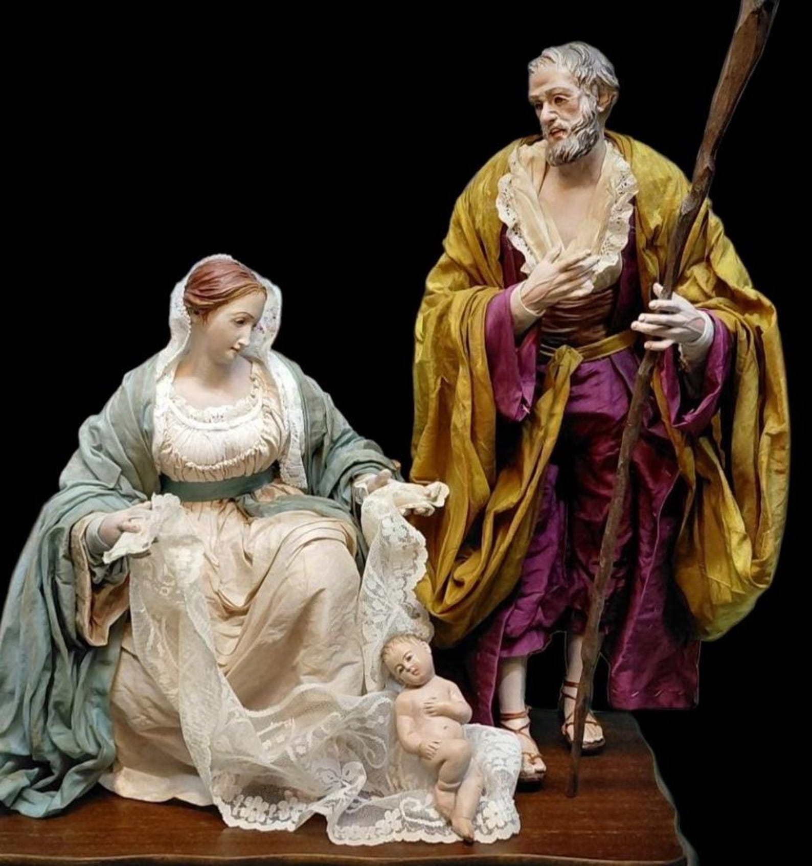 Neapolitan Nativity Set 18th Century Style - 30 Cm Handmade Italian ...