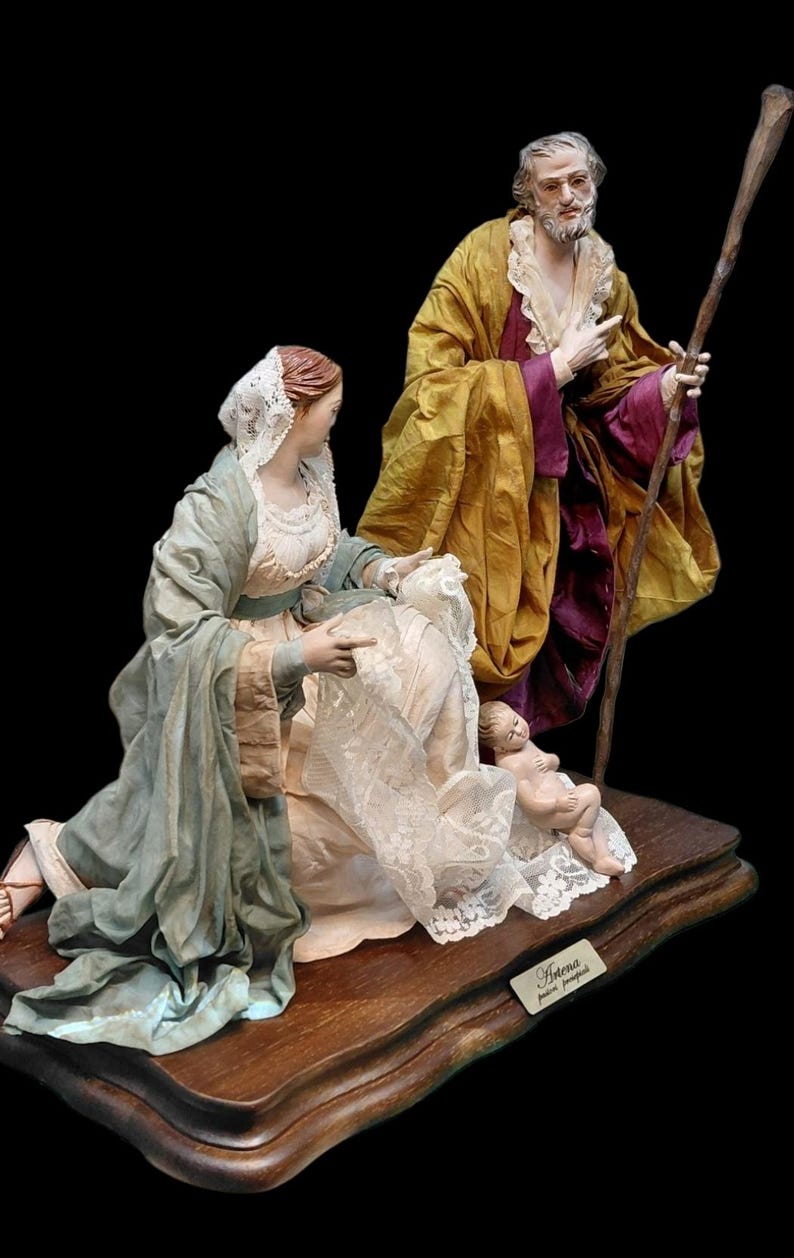 Neapolitan Nativity Set 18th Century Style - 30 Cm Handmade Italian ...