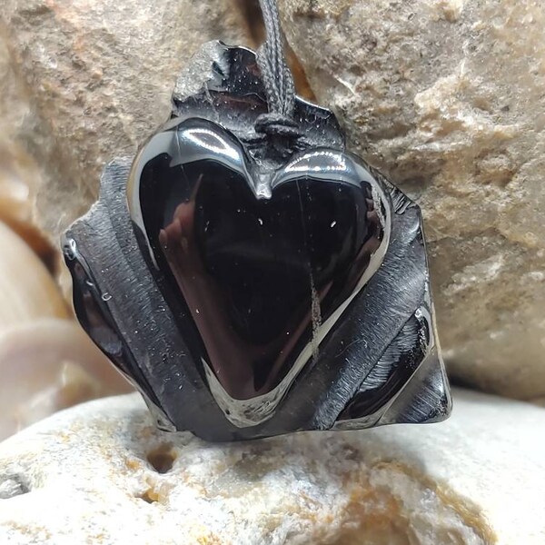 Carved Jet Pendant - Etsy