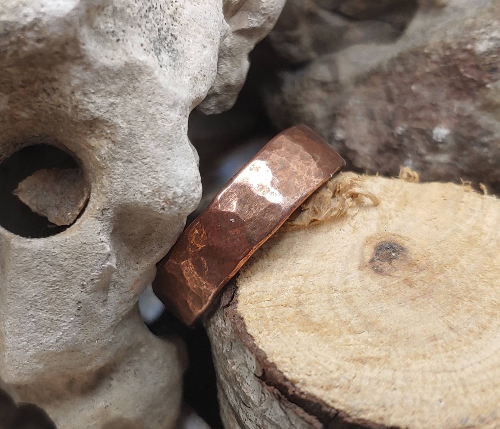 Unique Handmade Hammered Pure Copper Ring --- Free Worldwide Shipping ...