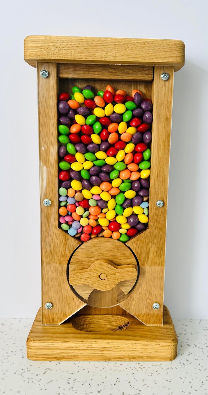 Personlised Oak Sweet Dispenser - Etsy UK