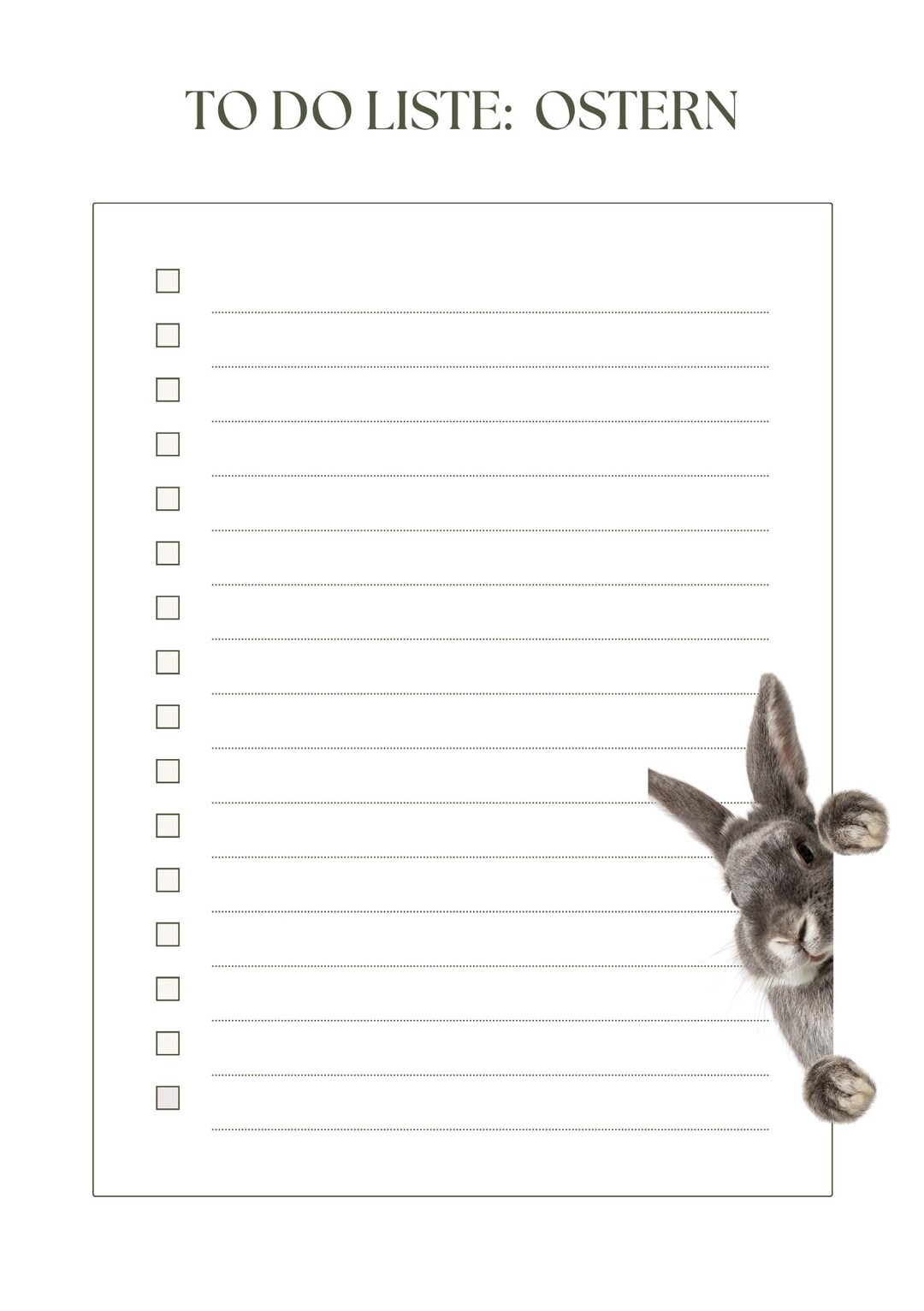 Easter To-do List | Easter Checklist as PDF | Easter Planner ...