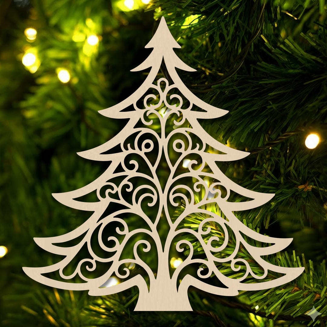 Christmas Tree SVG Bundle, Intricate Tree Ornament Cut Files, Cricut ...