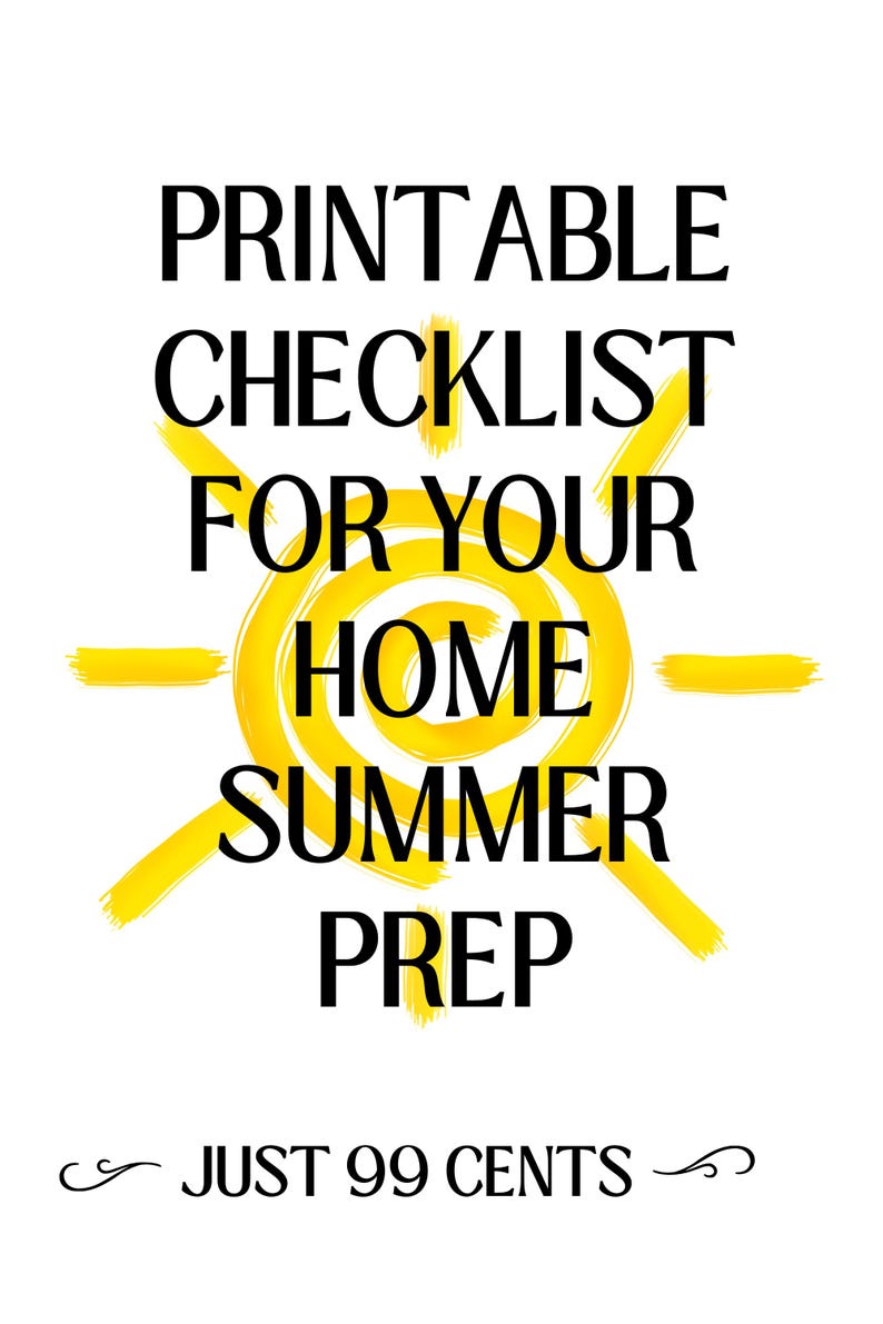 Home Summer Prep Checklist for Your Home - Etsy