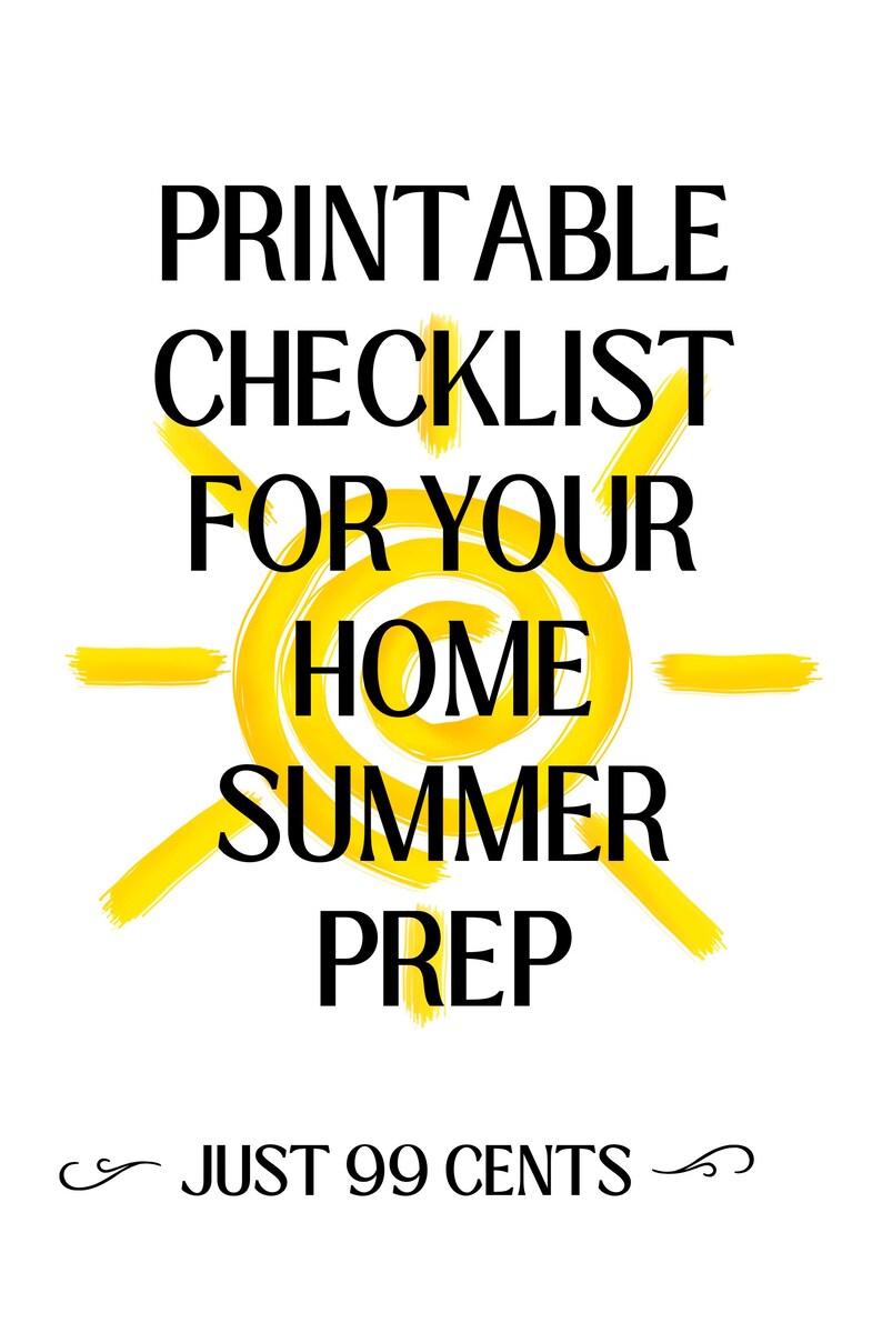 Home Summer Prep Checklist for Your Home - Etsy
