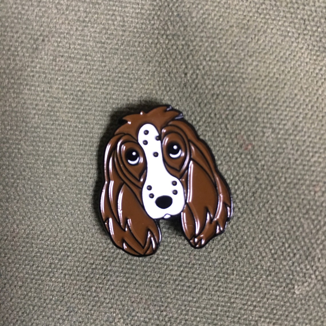 Enamel Spaniel Dog Pin Brooch - Etsy UK