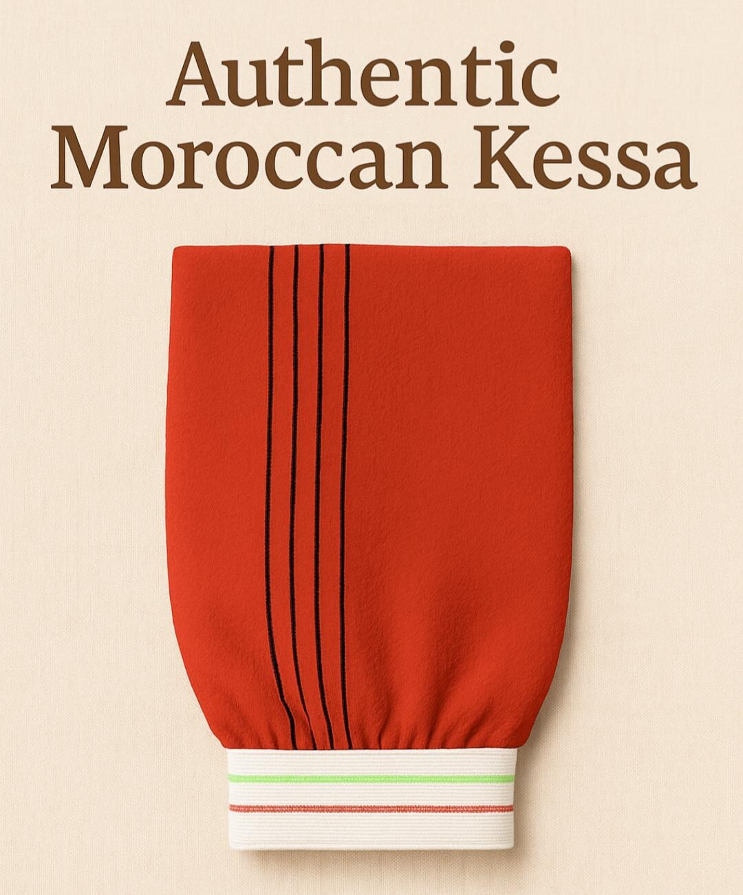Authentic Moroccan Kessa Exfoliating Glove | Hammam Spa Scrub Mitt for ...