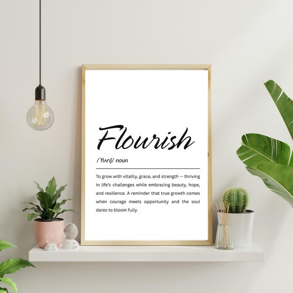 Flourish Print - Etsy