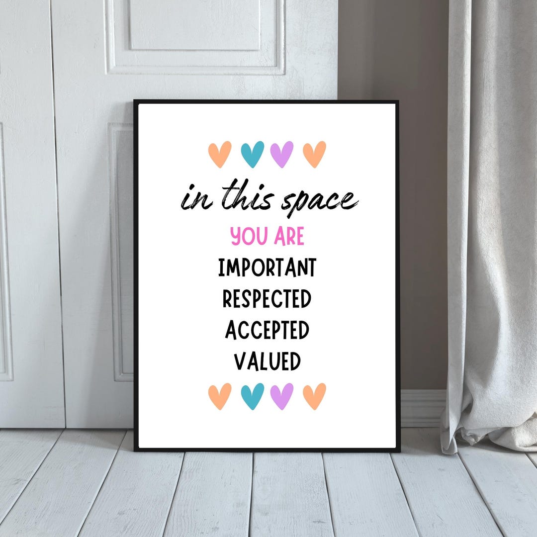 This is a Safe Space Printable Wall Art – Welcome Sign for School ...