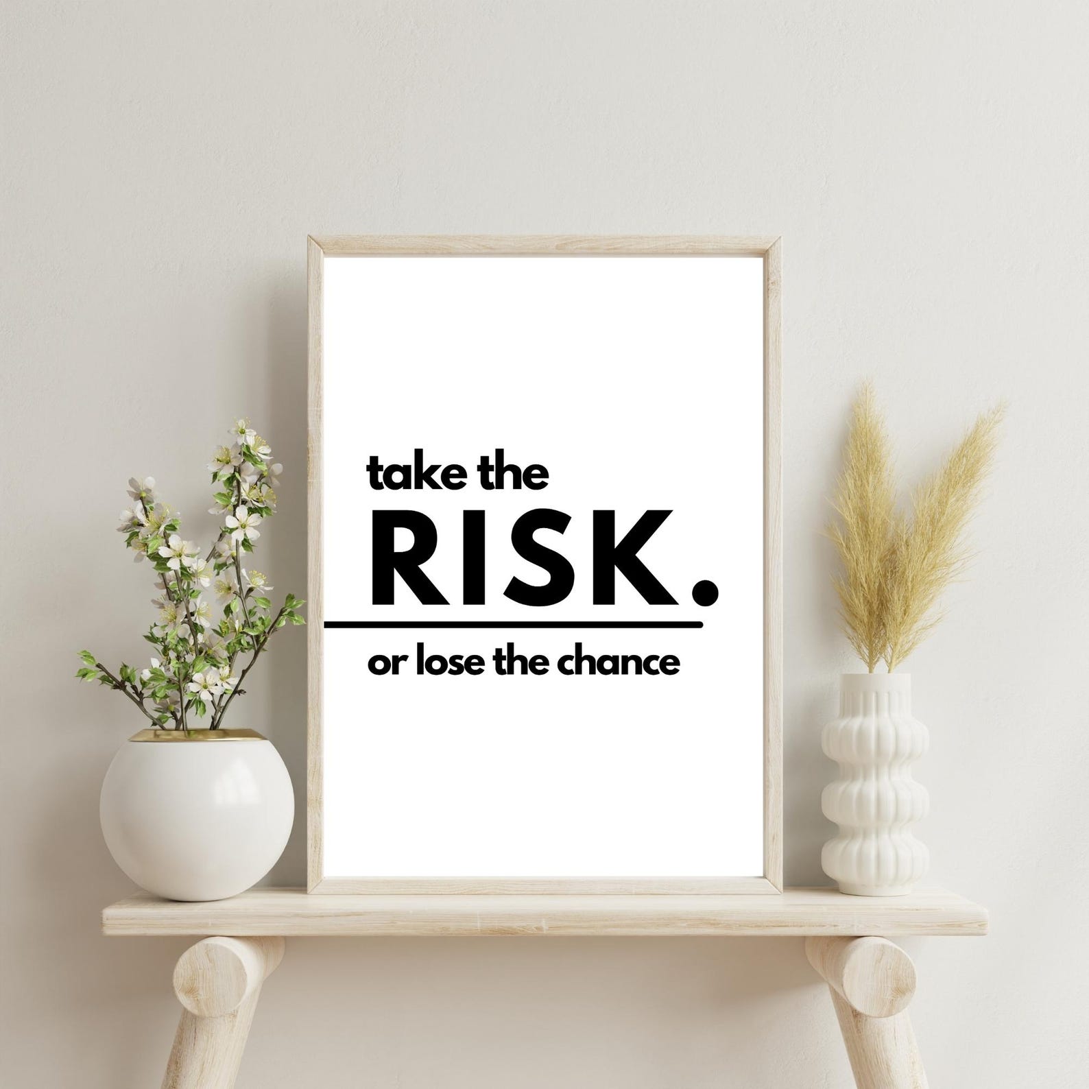 Take the Risk - Printable Wall Art, Motivational Quote Poster, Office ...