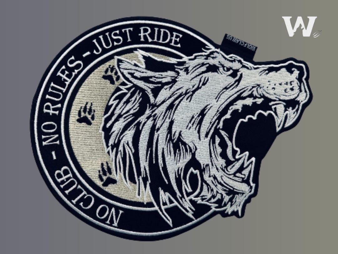Angry Howling Wolf Patch, Iron on Back Patch, Biker Vest Applique - Etsy