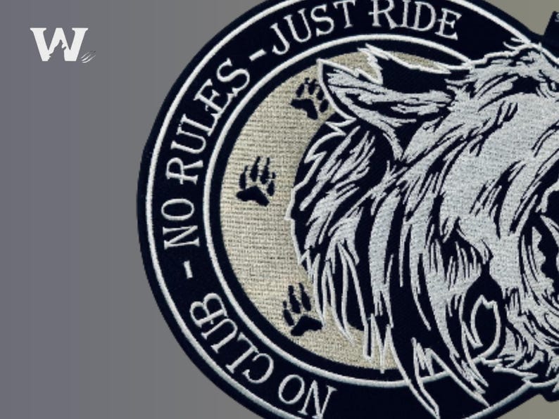 Angry Howling Wolf Patch, Iron on Back Patch, Biker Vest Applique - Etsy