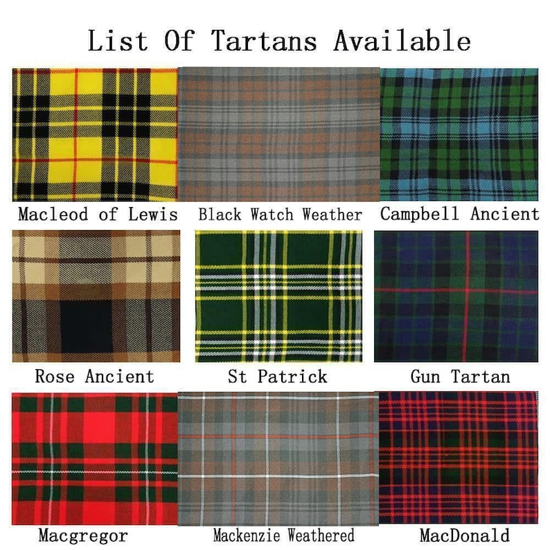 Traditional Highland Great Kilt - Scottish Clan Tartan Kilts - 4 Yards ...