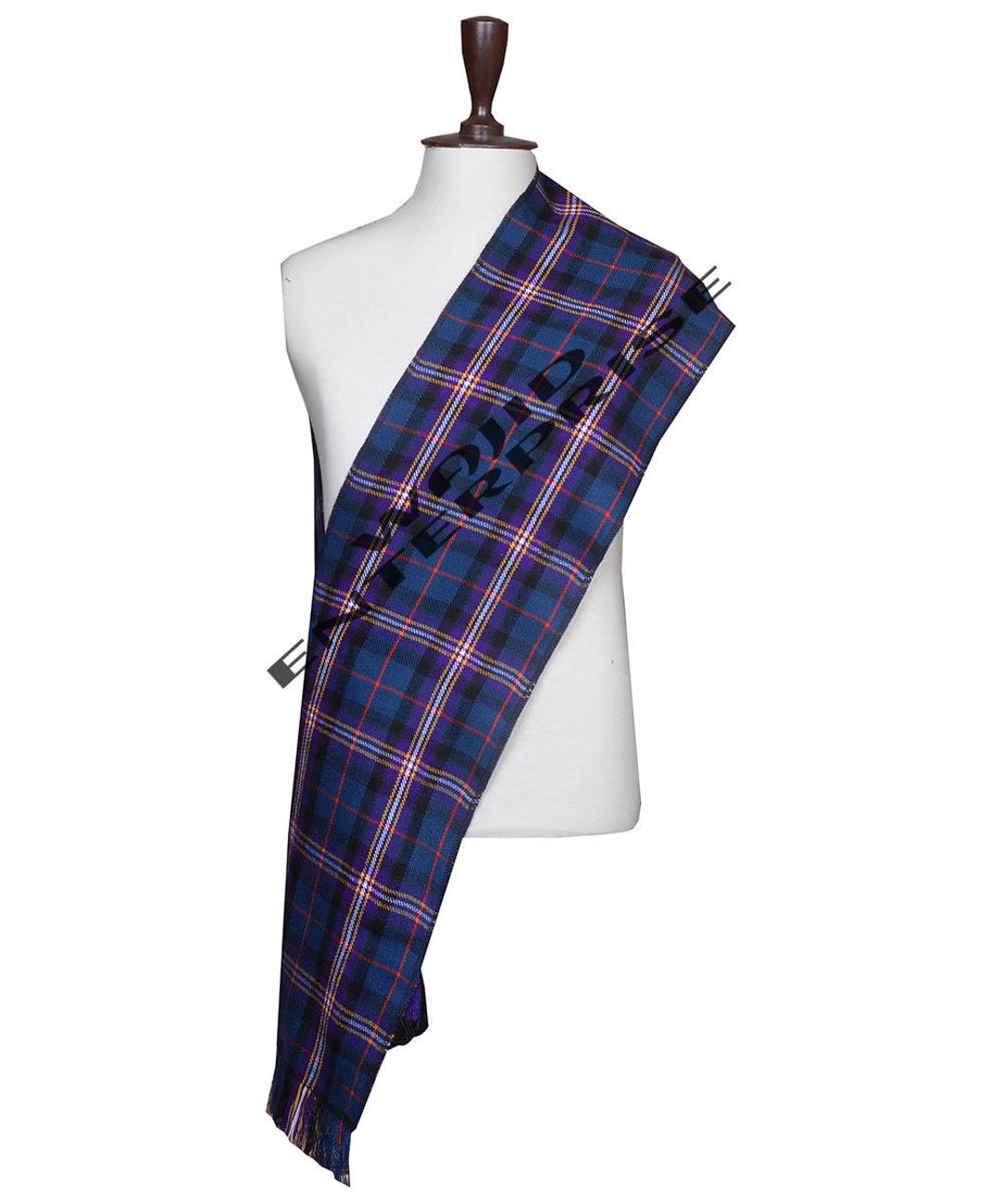 Masonic Tartan Scarf - 100% Acrylic Wool Hand-fringed Women's Sash (90 ...