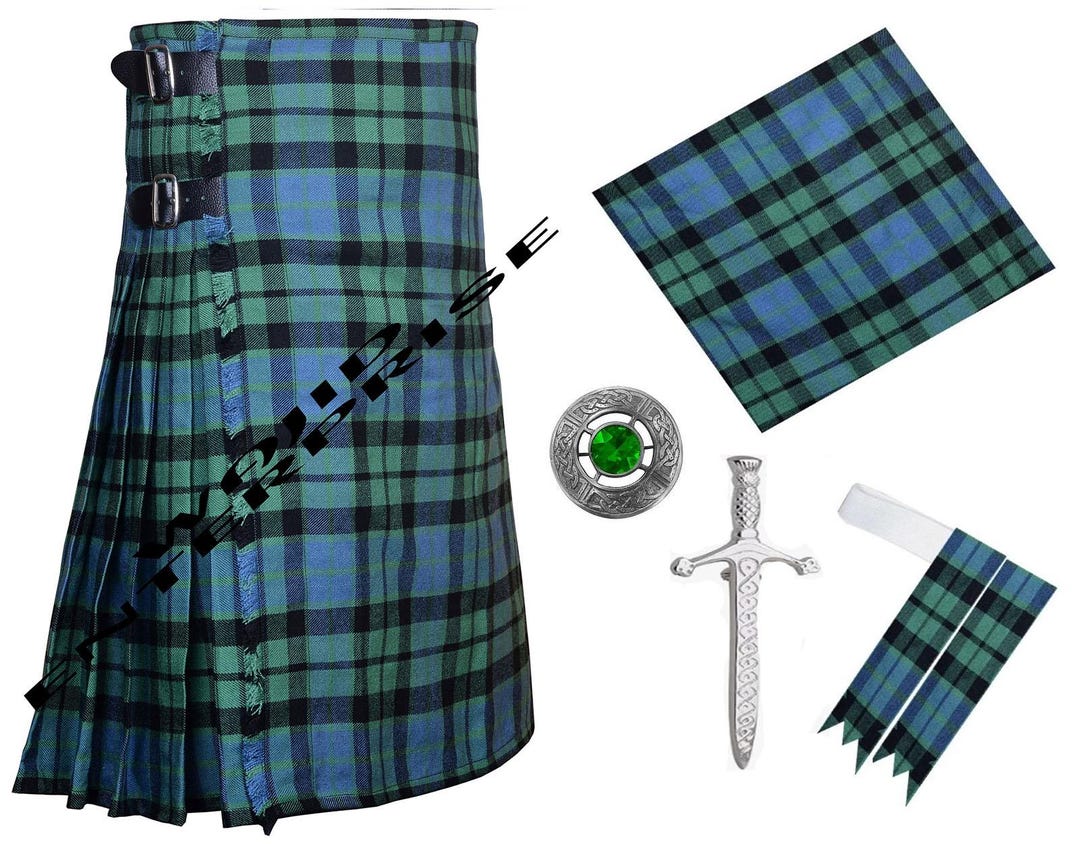 Scottish Handmade Traditional Kilt - 8 YARD Kilt Package - Kilt Fly ...