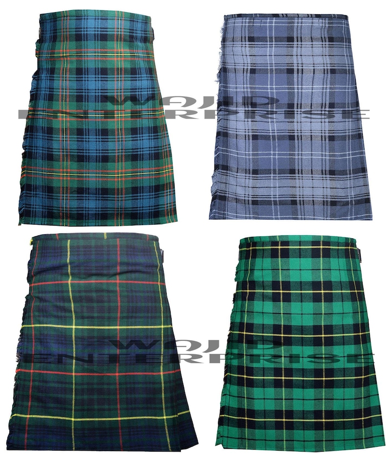 Scottish Handmade Traditional Kilt - Highland Men's 8 Yard Kilt - 16 Oz ...